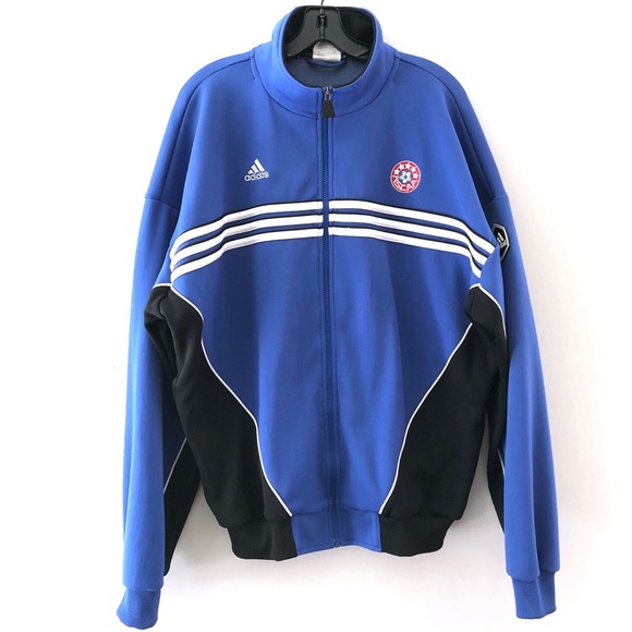 adidas | Jackets & Coats | Adidas Blue Nscaa Soccer Full Zip Retro ...